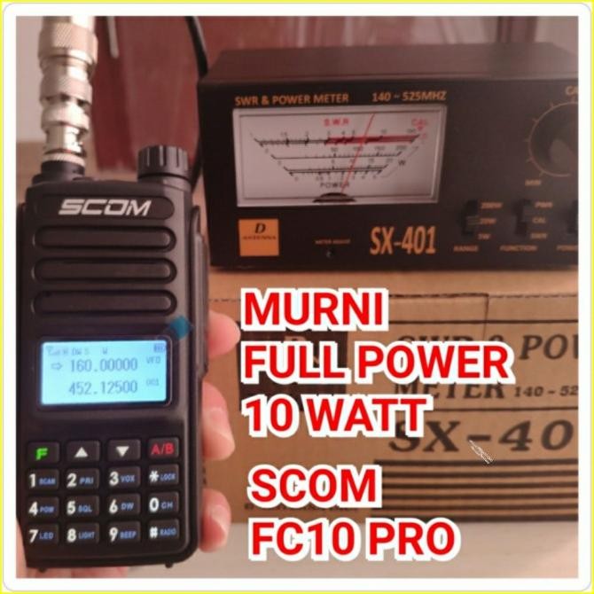 Jual HT SCOM FC10 PRO HT FULL POWER 10 watt dual band | Shopee Indonesia