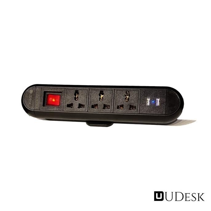 Jual socket - Clamp Power Socket Stop Kontak Meja (5 plugs) - UDESK ...
