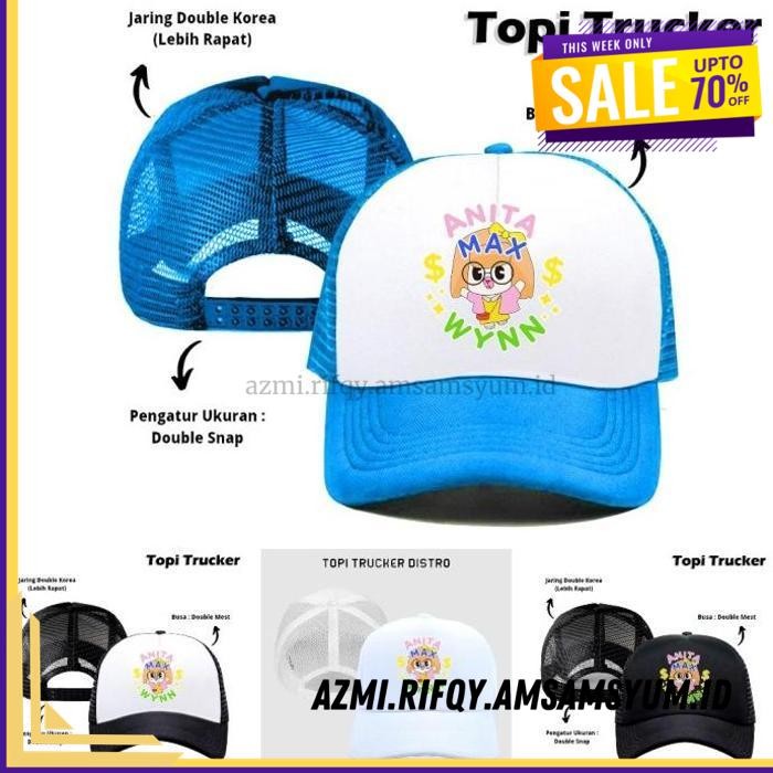 Jual (DONE) TOPI TRUCKER JARING HAT CAP DISTRO DRAKE ANITA MAX WYNN MAX ...