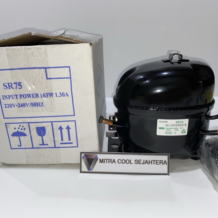 Jual KOMPRESOR KULKAS/COMPRESSOR KULKAS 2 PINTU MERK FUJI SR75 BARU 1/5 PK | Shopee Indonesia
