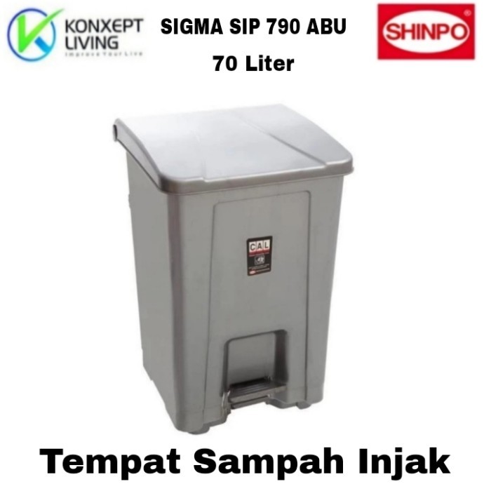 Jual TEMPAT SAMPAH INJAK SHINPO 70 LITER/SIGMA SIP 790 | Shopee Indonesia