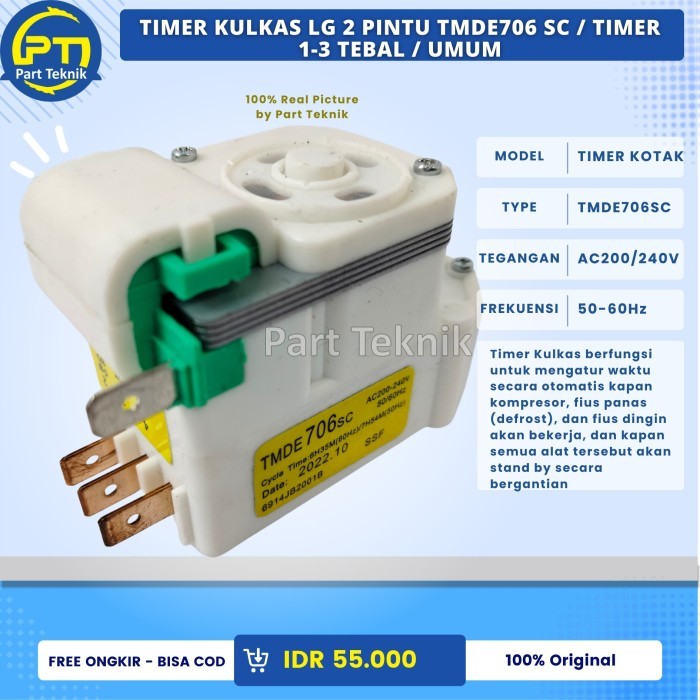 Jual TIMER KULKAS LG 2 PINTU TMDE706 SC / TIMER 1-3 TEBAL | Shopee ...