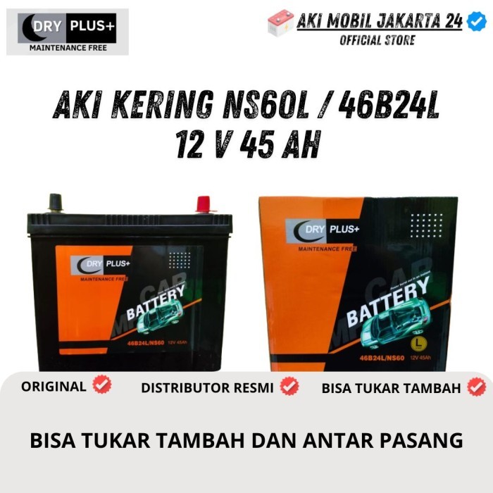 Jual Harga Spesial !! Aki Mobil Kering Ns60L / 46B24L 12 V 45 Ah Nissan Livina Evalia March ...