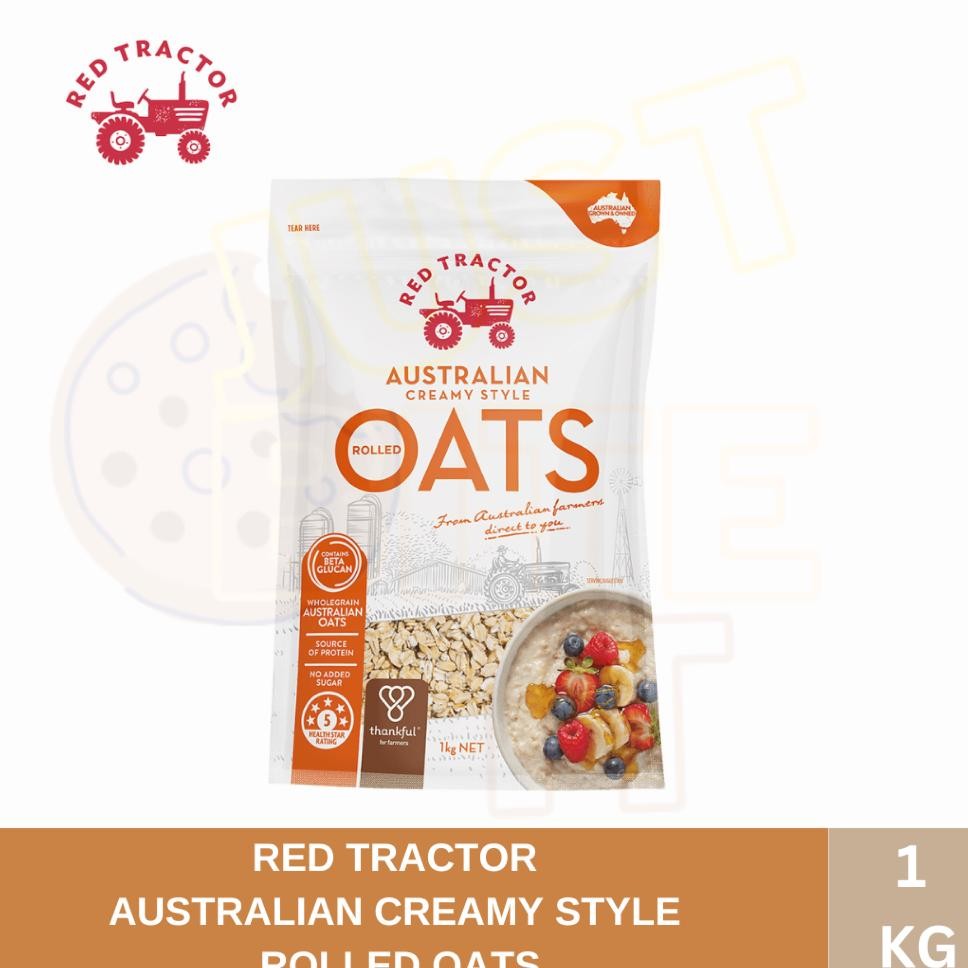 Jual Red Tractor Australian Creamy Style Rolled Oats 1 Kg | Shopee ...