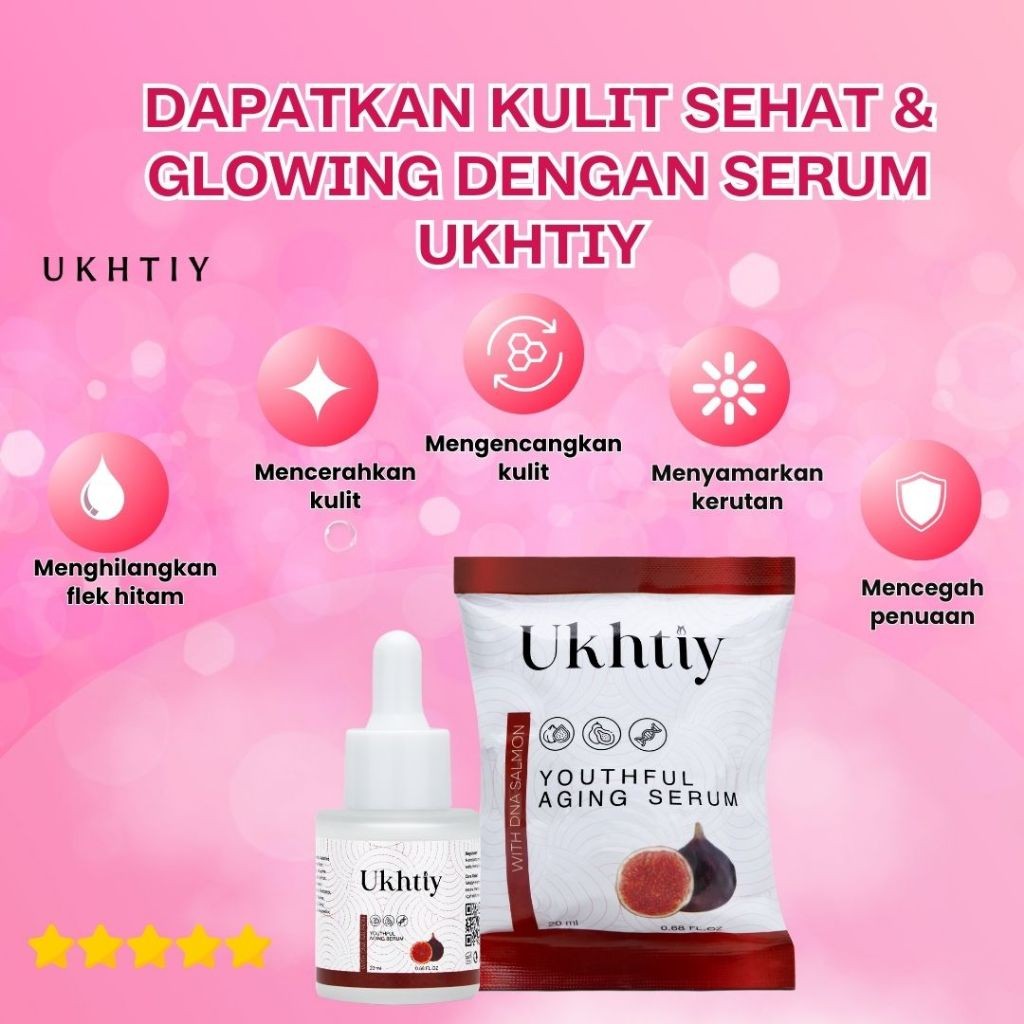 Jual Promo Serum > Serum Ukhtiy With Dna Salmon Kulit Kenyal & Glowing ...