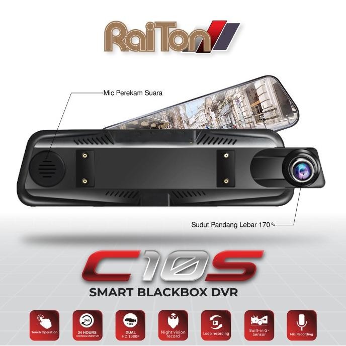 Jual RAITON DASHCAM CCTV MOBIL SMART BLACKBOX DVR FULL TOUCH SCREEN ...