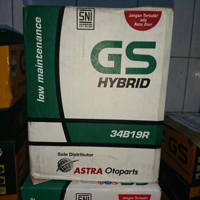 Jual Aki Mobil Gs Hybrid 34B19R Orisinil Original Bawaan Baru Mobil Avanza Xenia | Shopee Indonesia