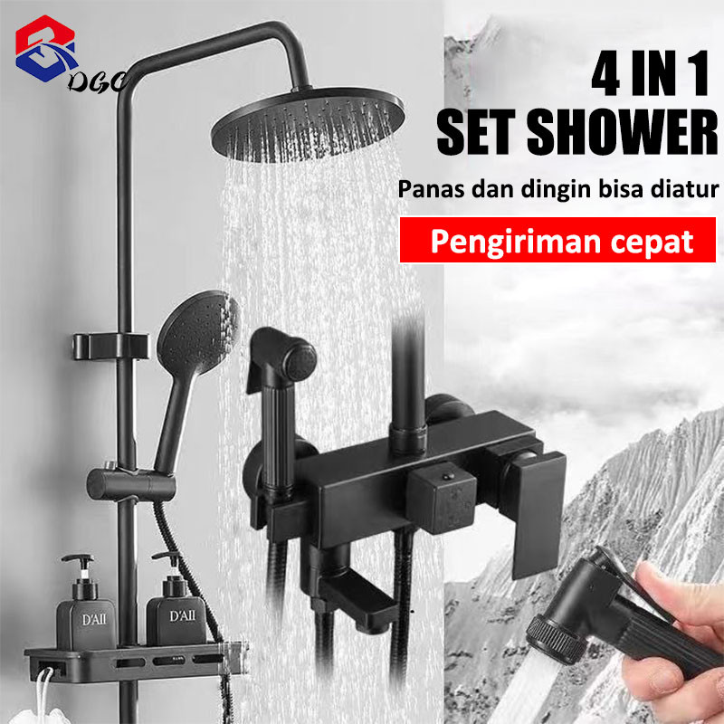 Jual DGC SUS304 Shower Set Panas-Dingin Shower Kamar Mandi +Kran Cabang ...