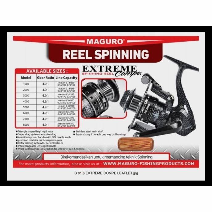 Jual Reel Maguro Extreme Compe | Spinning | Saltwater | Freshwater | Shopee Indonesia