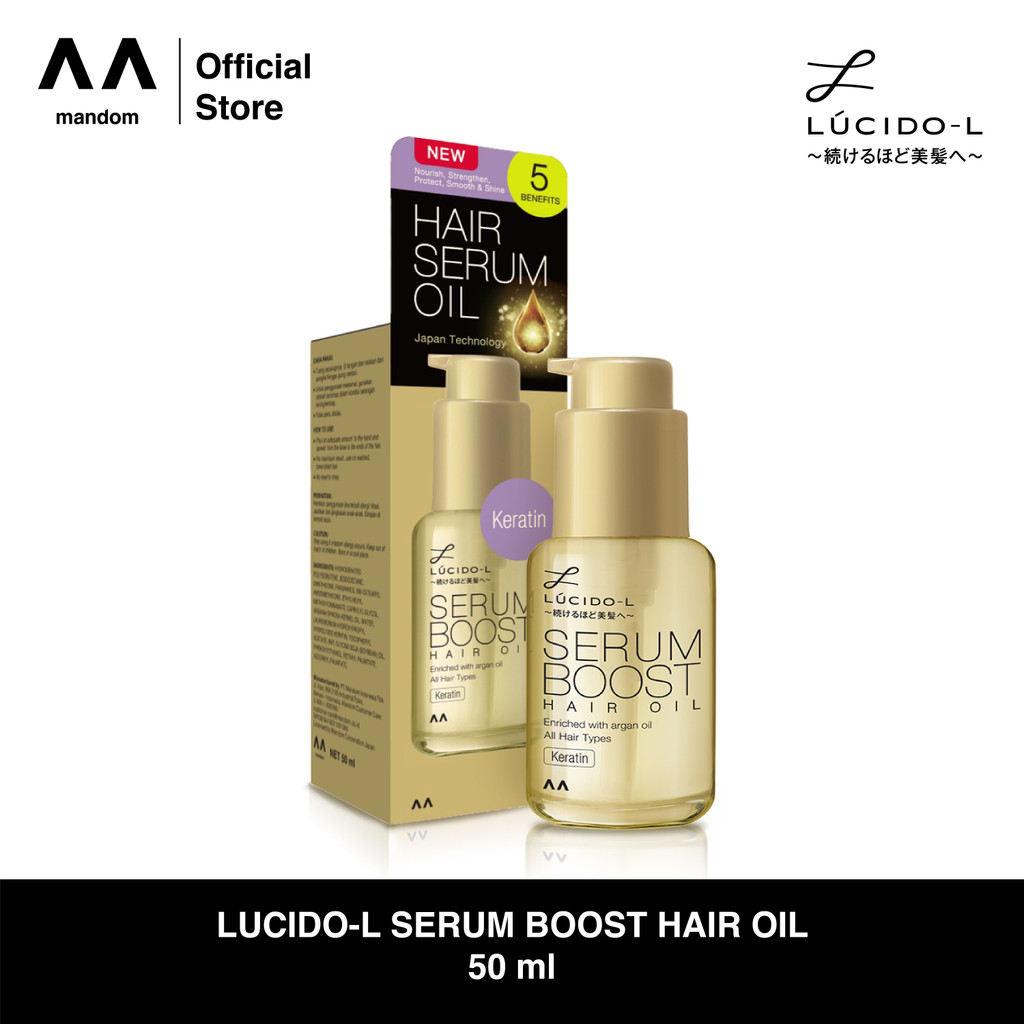 Jual LUCIDO-L Serum Boost Hair Oil Keratin 50ml | Shopee Indonesia