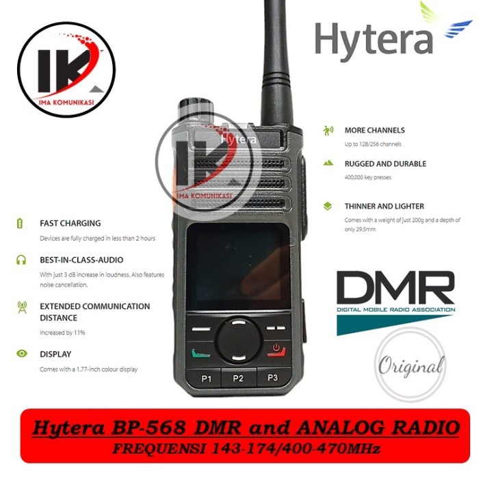Jual HT HYTERA BP568 DIGITAL ANALOG VHF/UHF DMR and ANALOG RADIO | Shopee Indonesia