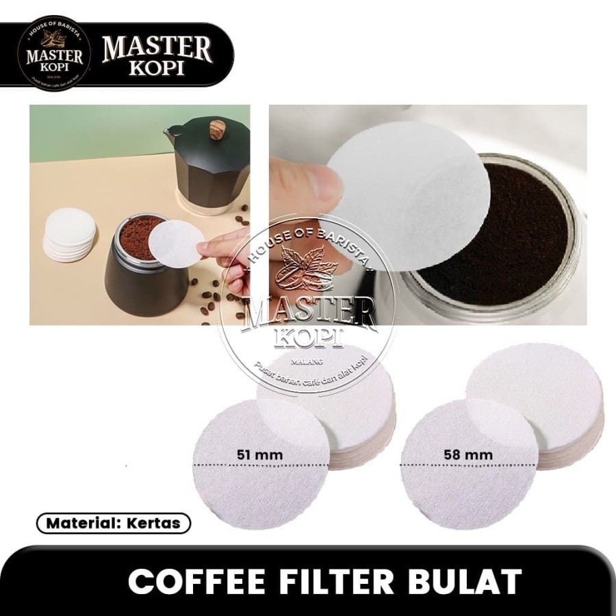 Jual Kertas Saringan Kopi Bulat Round Coffee Filter Paper Moka Pot (1 ...