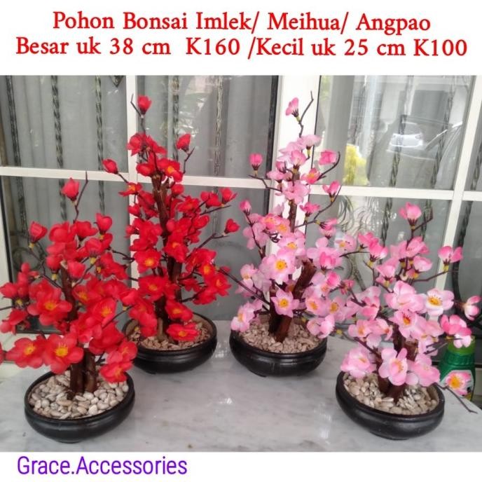 Jual Pohon bunga imlek angpao meihua sakura 25 cm paket hiasan imlek ...