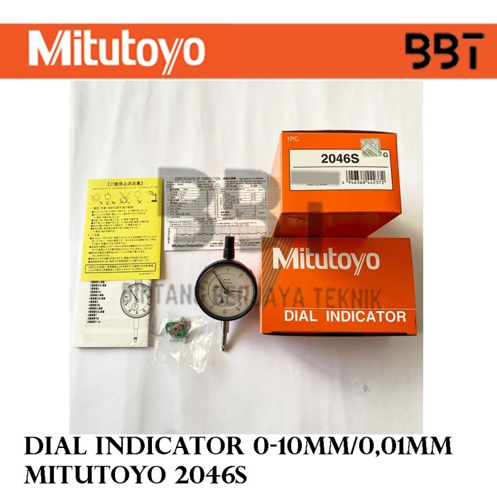 Jual Dial Indicator Mitutoyo 2046S 0-10Mm / 0.01Mm / Mitutoyo 2046 ...