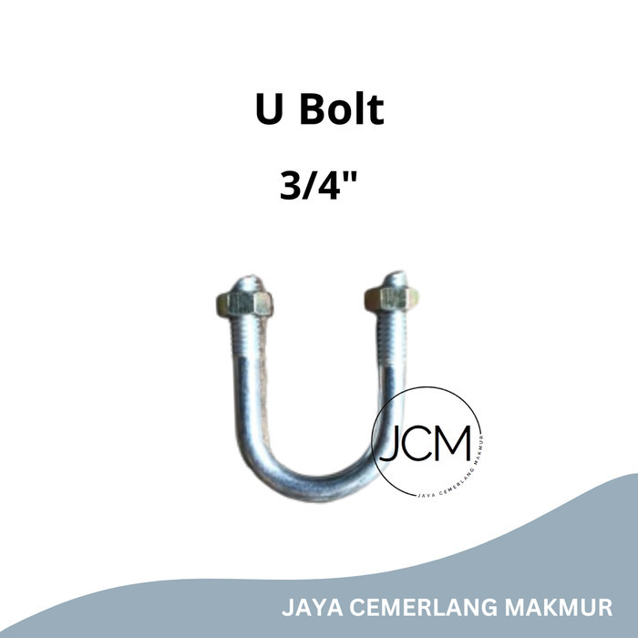 Jual U Bolt 3/4" Inch / Klem U Besi Galvanis 3/4" / Clamp U Galvanized ...
