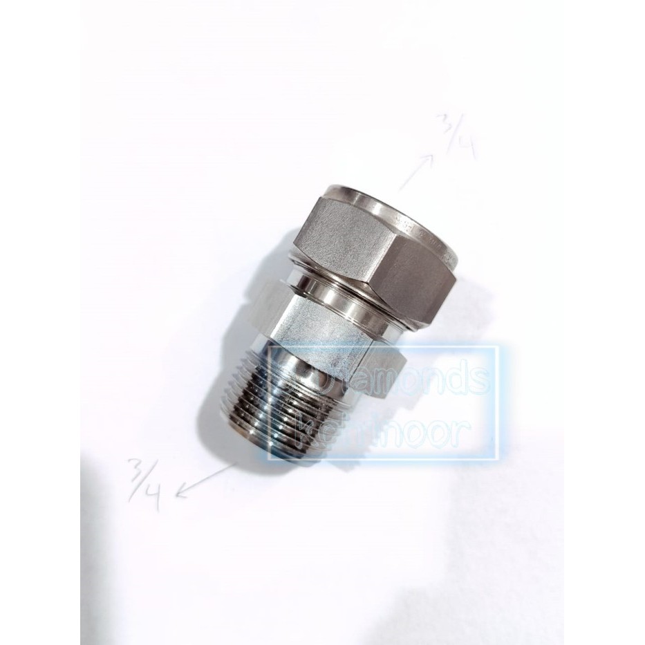 Jual Male Connector Swagelok Tubing Ss316 3/4" Od X 3/4" M Npt | Shopee Indonesia