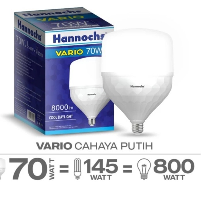 Jual Lampu LED Hannochs vario 70W jumbo LED capsule besar lamp SNI ...
