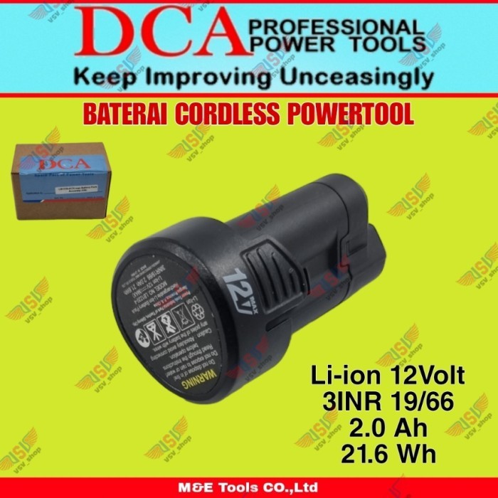 Jual Dca Battery Lithium Cordless 12Volt Li-Ion Baterai Cadangan ...