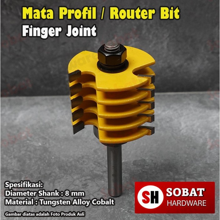 Jual Mata Profil Router Bit Finger Joint Penyambung Kayu Woodworking ...