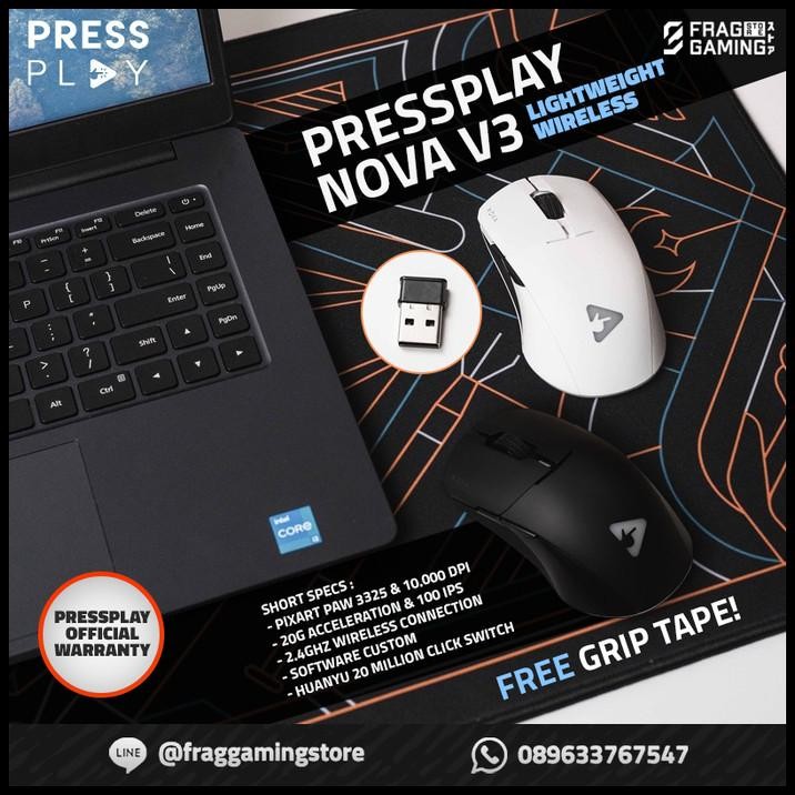 Jual PressPlay Nova V3 / Pressplay Ultralight Wireless - Gaming Mouse ...