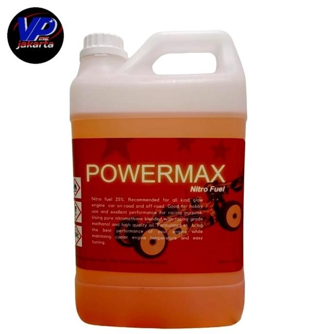 Jual NEW Powermax Fuel nitro 25% bahan bakar engine Rc kemasan galon 2L ...