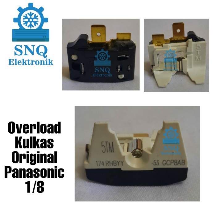 Jual OVERLOAD KULKAS ORIGINAL PANASONIC UKURAN 1/8 PK UNTUK KULKAS 90 ...