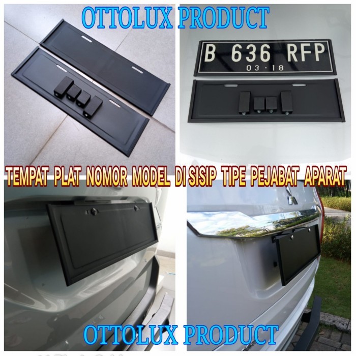 Jual Tatakan / Dudukan Plat Nomor Mobil. Model Sisip. Tipe Tni, Polri ...