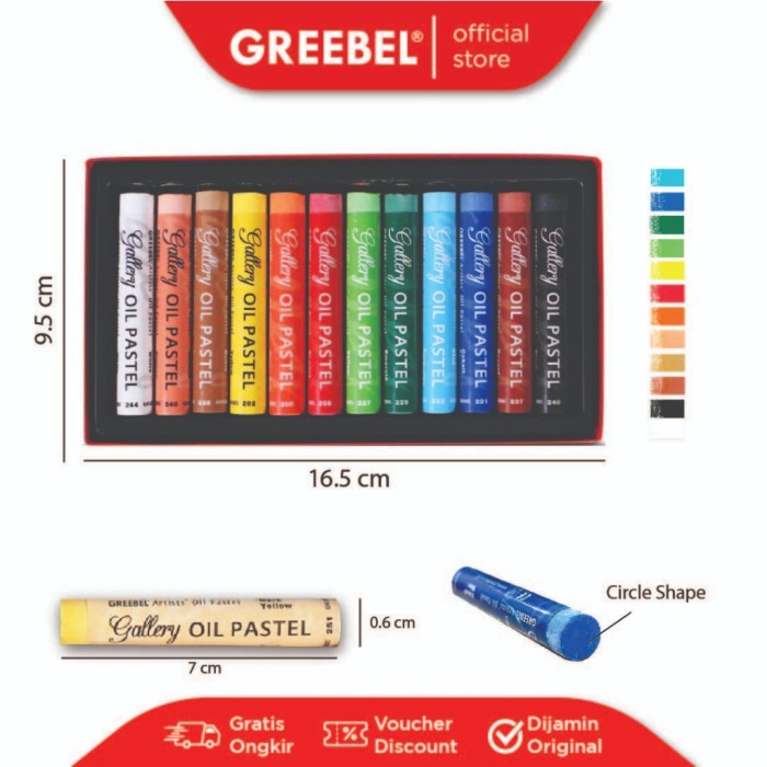 Jual CRAYON GREEBEL ARTIST OIL PASTEL 24 WARNA | Shopee Indonesia