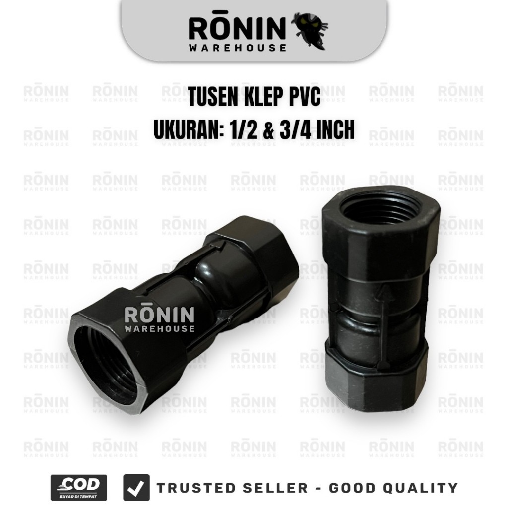 Jual Tusen Klep PVC Hitam 1/2 3/4 " inch Tosen Tussen Foot Valve ...