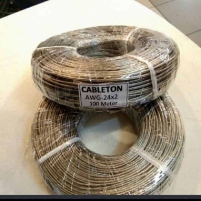 Jual Kabel Awg 2X24 Transfaran 1Roll 100Meter - Serabut Tembaga Putih | Shopee Indonesia