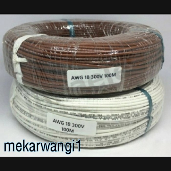 Jual Kabel Awg 18 Body Kecil 1Roll 100Meter - Serabut Tembaga Putih | Shopee Indonesia