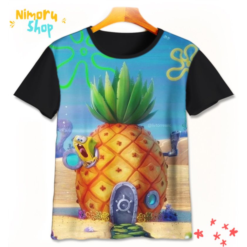 Jual Baju Kaos Anak 3D Spongebob-6-designWD Spongebob Squarepants ...