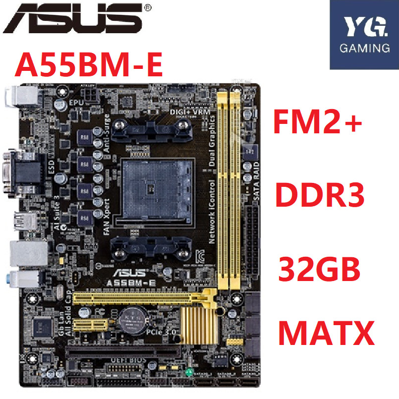 Jual Untuk Motherboard ASUS A55BM-E Soket FM2+ DDR3 32GB Untuk AMD A55M A55 Asli Desktop ...
