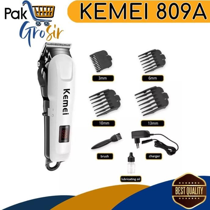 Jual Kemei Km 809A Alat Mesin Cukur Rambut Potong Wireless Hair Clipper Original Dan Terpercaya ...