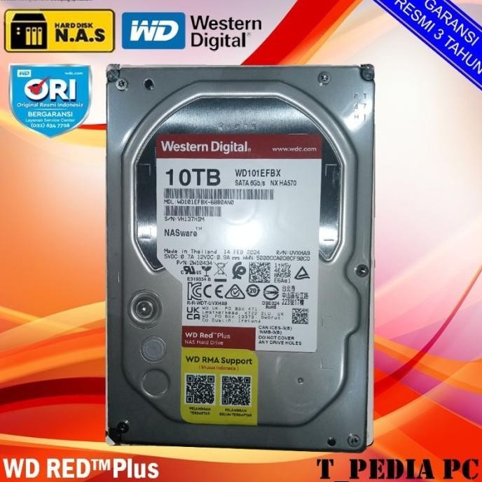 Jual Wd Red Wd100Efax 10 Tb 3,5" Nas Hard Drive Wd Red 10Tb Original ...