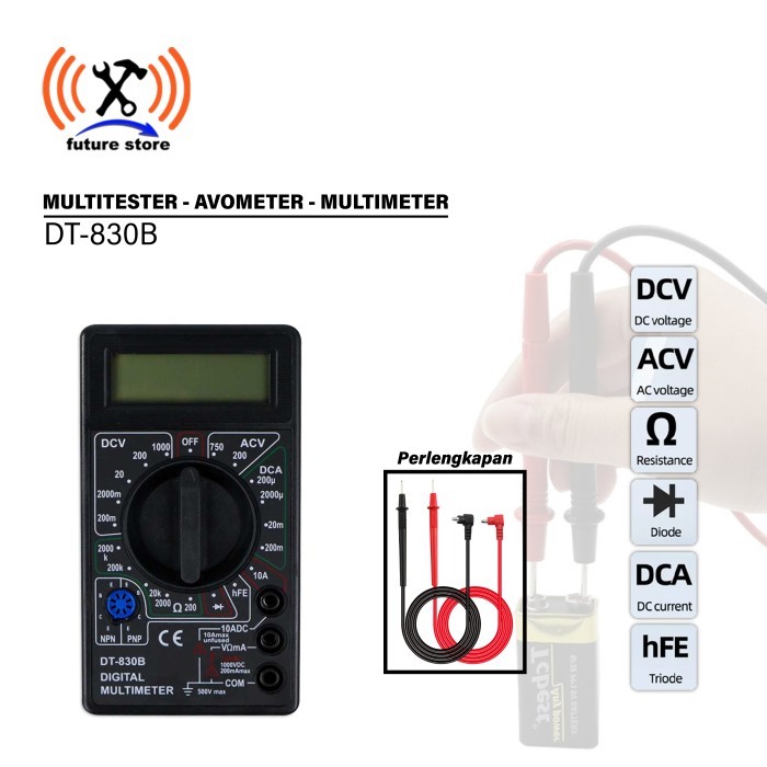 Jual Dt-830B Digital Multimeter Voltage Tester Avometer Multitester ...