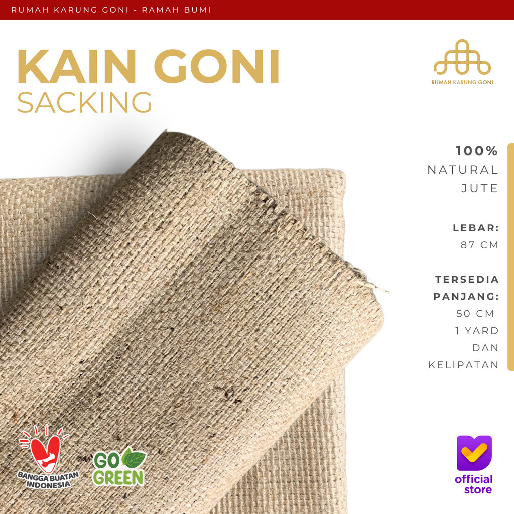 Jual Kain Goni Sacking Baru - Kain Goni Kerajinan Lebar 87 cm - Burlap ...