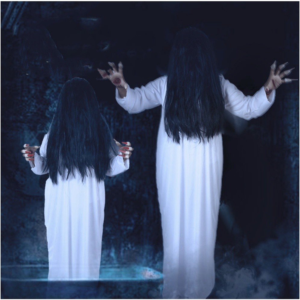 Jual Pakaian Sexy KOSTUM SADAKO HANTU WANITA SERAM SETAN PAKAIAN ...