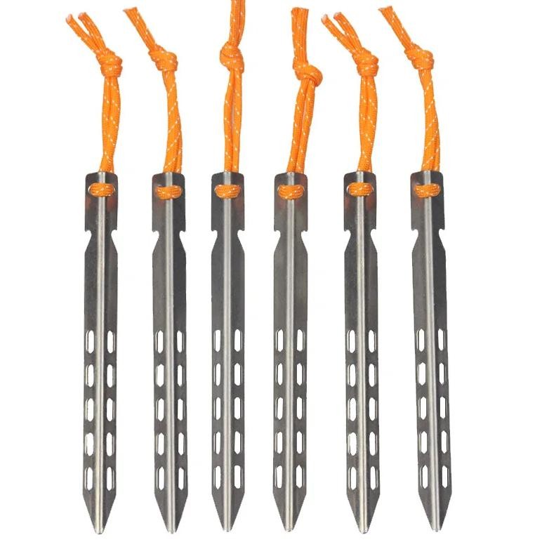 Jual outdoor tent canopy ground pegs titanium camping camping beach ...