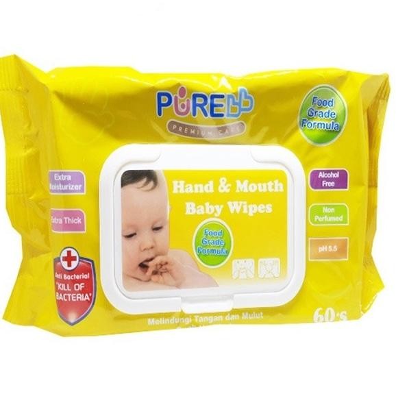 Jual Produk Baru!! PURE Baby Hand and Mouth Baby Wipes 60's | Shopee ...