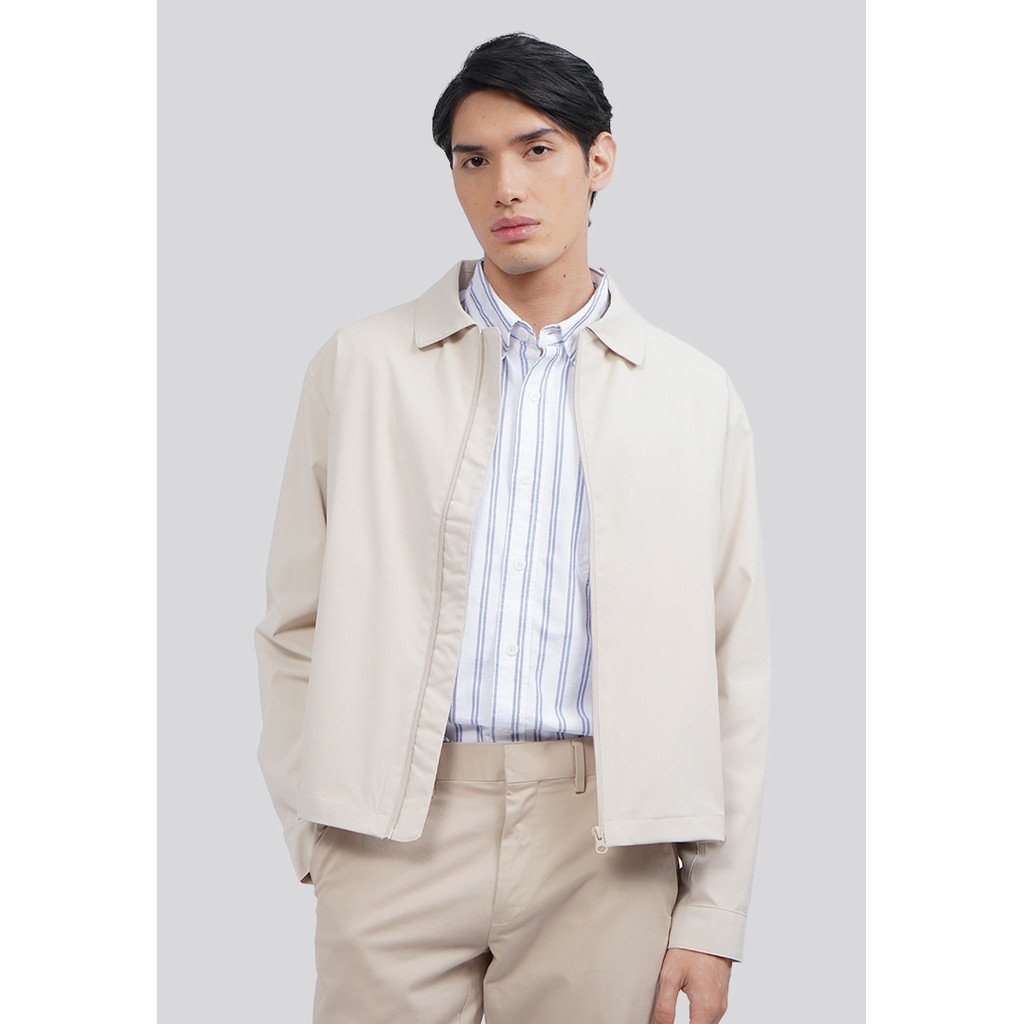 Jual Executive Long Sleeve Collared Jacket Stone | Shopee Indonesia