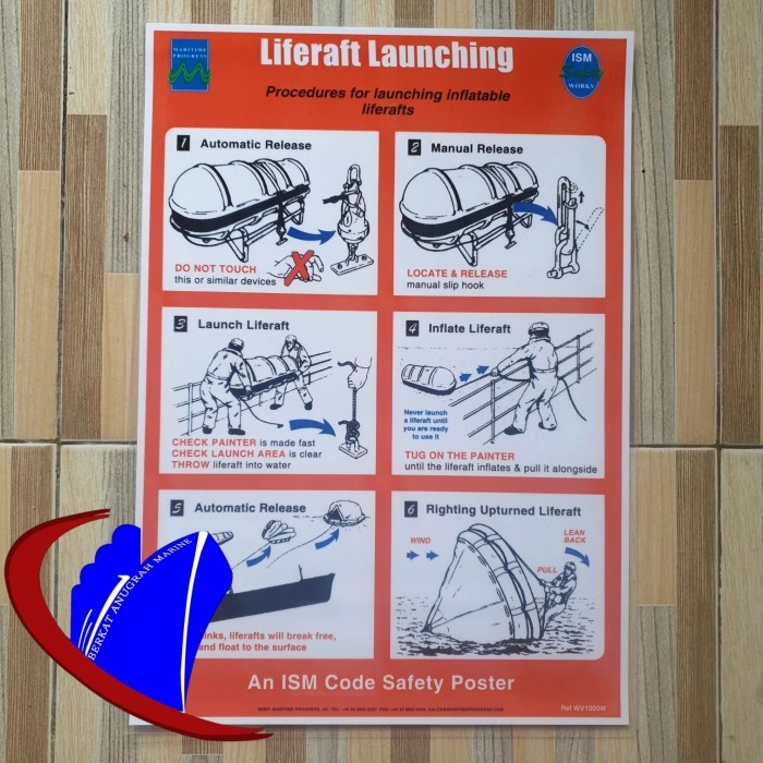 Jual Tebaru Safety Poster Liferaft Launching Impa Code 331002 ...