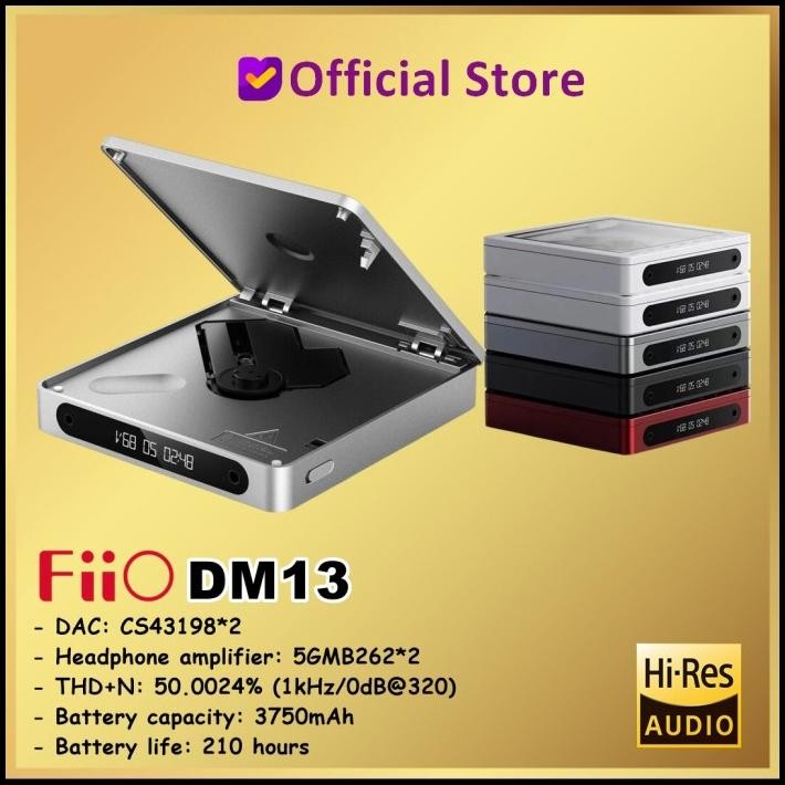 Jual Fiio Dm13 Dm 13 Discman Portable Stereo Bluetooth Cd Player With Long-Lasting Battery ...