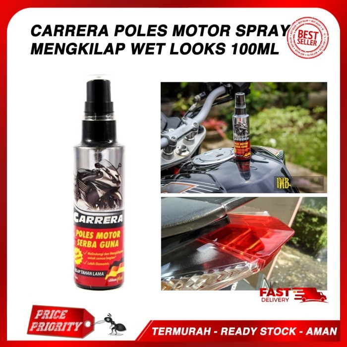 Jual Carrera Poles Motor Serba Guna / Pengkilap Body Motor SPRAY 100ml ...