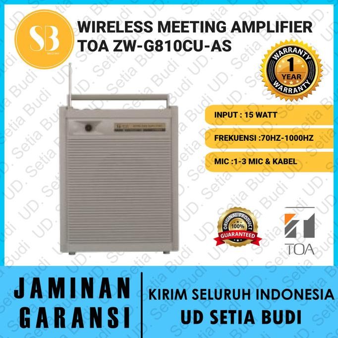 Jual PORTABLE SOUND SYSTEM / WIRELESS AMPLIFIER TOA ZW-G810 CU ORIGINAL ...