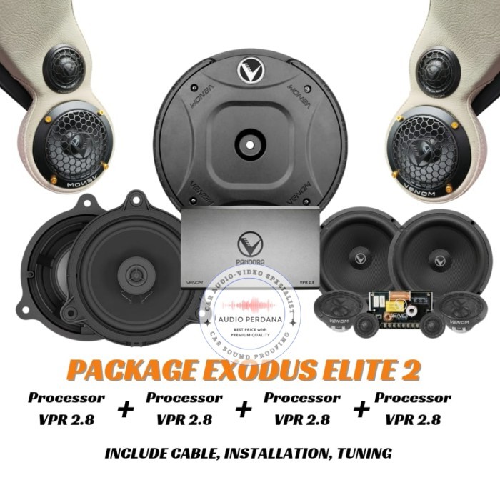 Jual PAKET ELITE 2 AUDIO MOBIL VENOM 3 Way Speaker + DSP VPR 2.8 Premium Sound | Shopee Indonesia