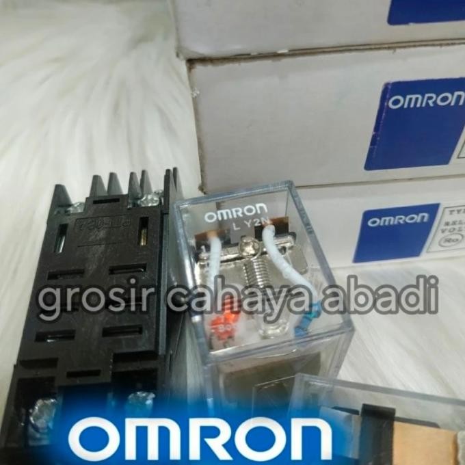 Jual Promo Relay Omron ly2n/ly2 220vac 8kaki 10A set socket/relay Omron COD | Shopee Indonesia