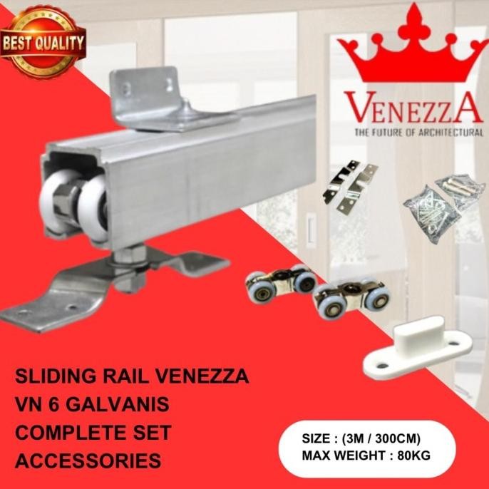 Jual Rel Pintu Geser/Sliding Rail Track Galvanis D6/J6/W6B panjang 3meter | Shopee Indonesia