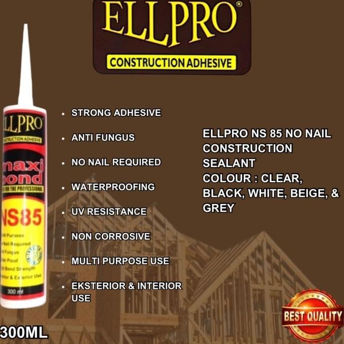 Jual Promo Lem Kaca/Cermin/HPL/ACP CONSTRUCTION ADHESIVE SEALANT 300ml ...