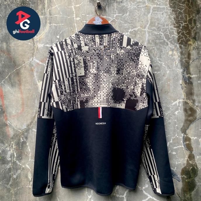Jual NEW Jaket Original Timnas Indonesia Erspo Midlayer Halfzip Black ...
